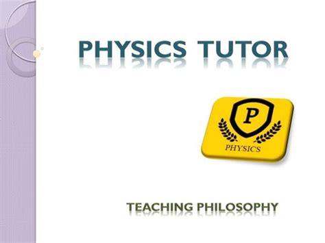 Physics Tutor Singapore Ppt