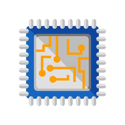 Quad Core Processor Vector Icon Isolated On Transparent Background Quad Core Processor Logo