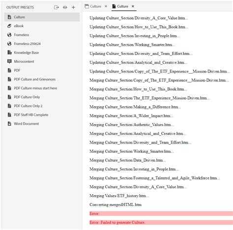 Solved Failed To Generate Word Output Rh 2020 Adobe Product