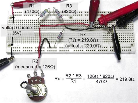 Wheatstone Bridge Circuit Breadboard