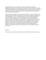 Hypothesis Testing Docx Hypothesis Testing Is A Set Of Core Analysis Tools Used To Answer