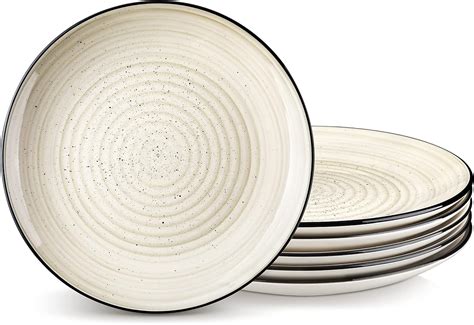 Vancasso Bonbon Dinner Plates Set Of 6 105 Inch Scratch Resistant Ceramic Dinnerware Set