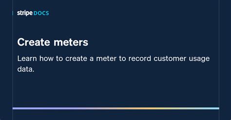 Create Meters Stripe Documentation