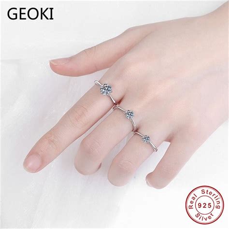 Geoki Original Pt950 Stamped Round Perfect D Color Vvs1 Moissanite