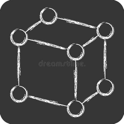 Icon Framework Related To 3d Visualization Symbol Chalk Style Simple Design Editable Stock