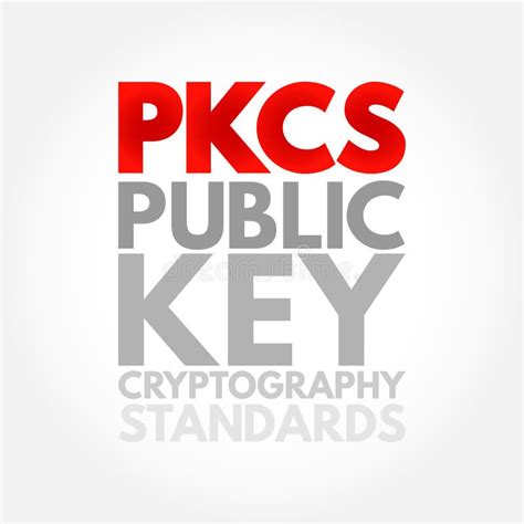 pkcs public key cryptography standards acronym text with arrows