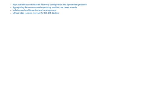 High Availability And Disaster Recovery Dell Nativeedge With Litmus Blueprint Guide Dell