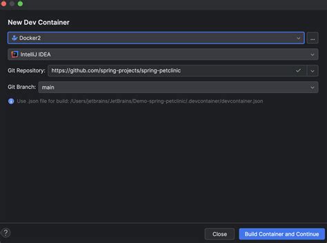 Start Dev Container Inside Ide Intellij Idea Documentation