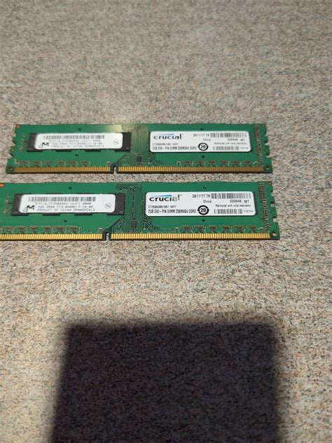 Mt16jtf25664az 1g1f1 2gb Dx11177 Tn Ddr3 Pin Dimm Ebay