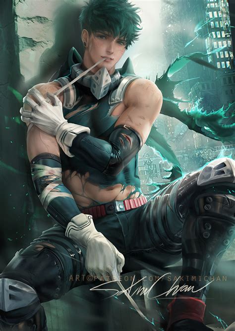 My Hero Academia Deku Poster Sakimichan Art Shop Online Store