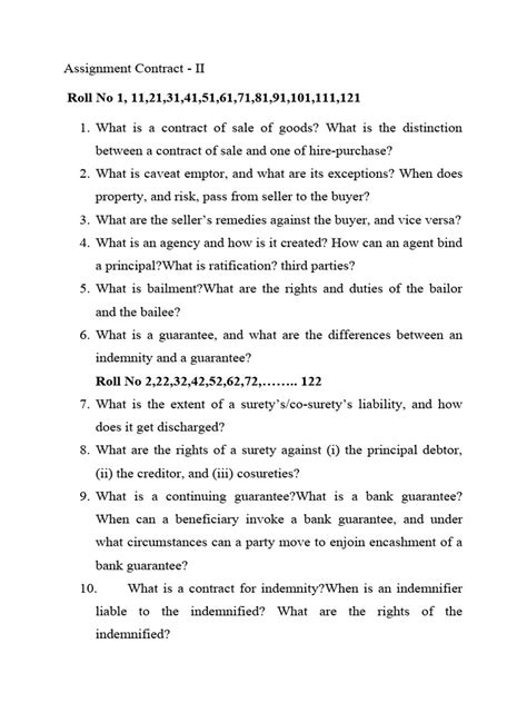 Assign Contract Ii 592023 Pdf Guarantee Indemnity