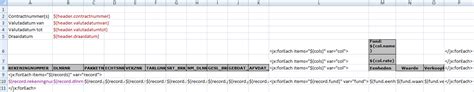 Jxls Dynamic Columns Sample