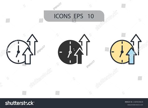Uptime Icons Symbol Vector Elements Infographic Stock Vector Royalty