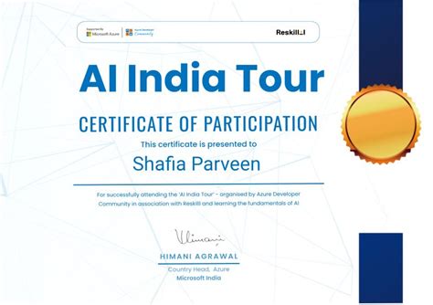 attended microsoft al india tour shafia parveen posted on the topic