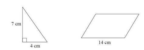 The Digram Shows A Right Angled Triangle And A Parallelogram Triangle