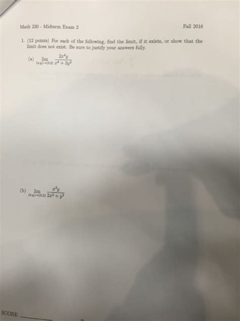 Solved For Each Of The Following Find The Limit If It Chegg Com