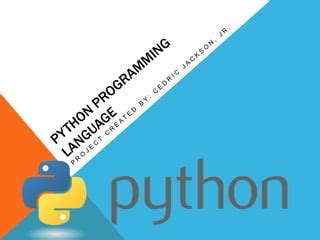 Python Programminglanguage PPT