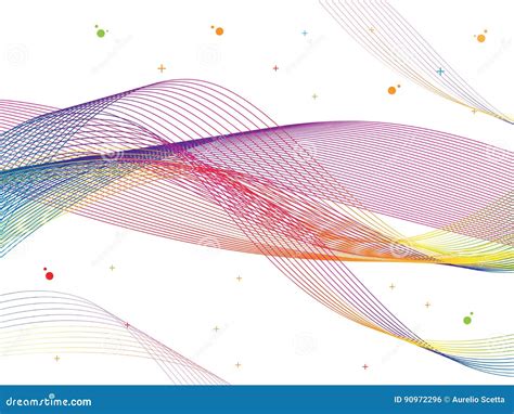 Abstract Smooth Color Wave Vector Curve Flow Colorful Motion