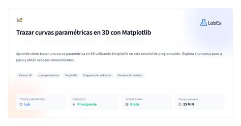 trazo de curva paramétrica en 3d tutorial de matplotlib labex