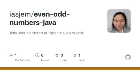 Github Iasjemeven Odd Numbers Java Tells User If Entered Number Is