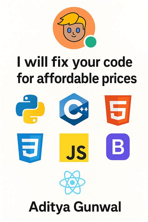 Fix Your Code Issues Html Css Bootstrap Js And React Vite C Python By Adityagunwal Fiverr
