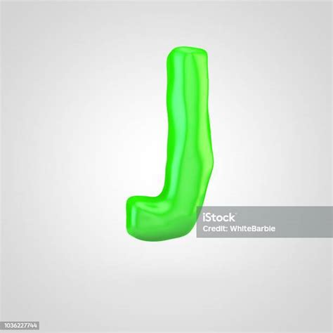 그린 플라스 티 신 편지 J 대문자 흰색 배경에 고립 0명에 대한 스톡 사진 및 기타 이미지 0명 3차원 형태 디지털 생성 이미지 Istock