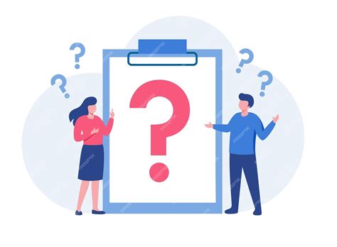 개념 그림 웹 디자인 배너 모바일 앱 방문 페이지 벡터 플랫 디자인에 완벽한 물음표 주위에 있는 사람들이 자주 묻는 질문 프리미엄 벡터