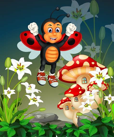 Cartoon Mushroom House For You Design Stock Illustration Illustration Of Background Cute