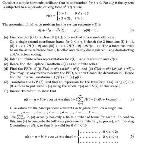 Solved Ht Is The Heaviside Unit Step Function Pfd