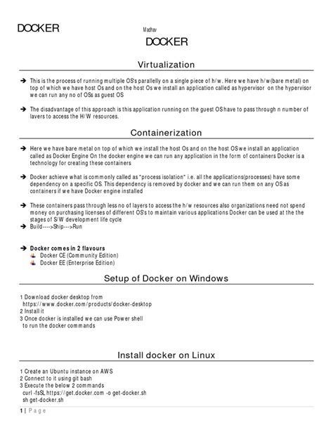 Docker Notes Pdf Load Balancing Computing Cloud Computing