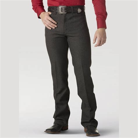 Wrangler Mens Wrancher Dress Pants Heather Black Weis Western Wear