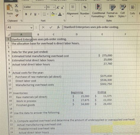 Solved Calibri Paste Iu R A Alignment Number Cells