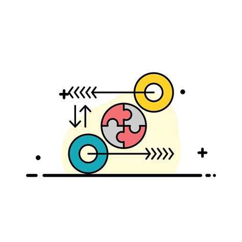 Puzzle Business Idea Marketing Pertinent Business Flat Line Filled Icon Vector Banner Template