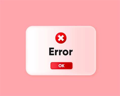 Premium Vector System Error 3d Window Of Operating Error Template For