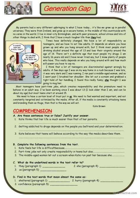 175 Generation English Esl Worksheets Pdf And Doc