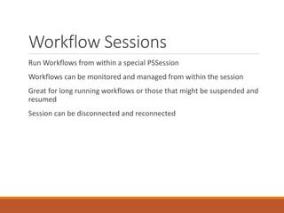 Intro To PowerShell Workflow PPTX Web Development Internet