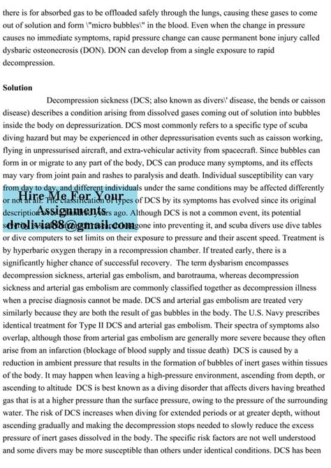 Decompression Sickness Dcs Also Known As Diverspdf
