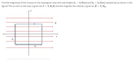 Solved Find The Magnitude Of The Torque On The Rectangular Chegg Com