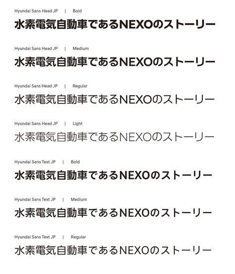 모리사와의 일본어 중국어 인게임 임베딩 폰트 적용 사례현대자동차 기업 전용 서체