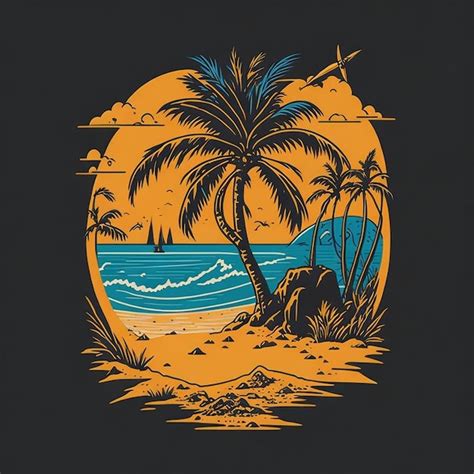 Premium Ai Image Summer Ai Image For Tshirt Design