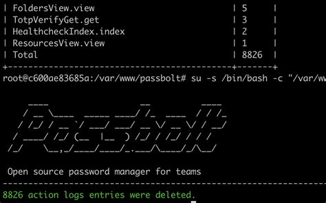 How To Purge The Action Logs Passbolt Documentation