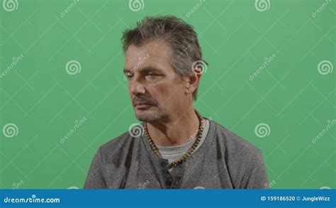 Showing Both Sides Of The Face By A Adult Man Stock Footage Video Of