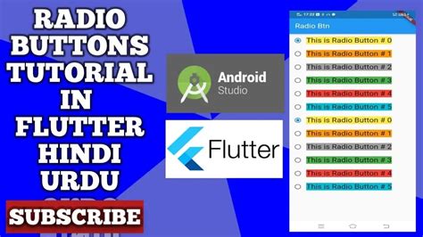 7 How To Use Radio Button In Flutter Hindi Urdu Tutorial