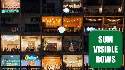 Sum Visible Rows Excel Tips MrExcel Publishing