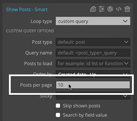 Post Pagination Pinegrow Web Editor