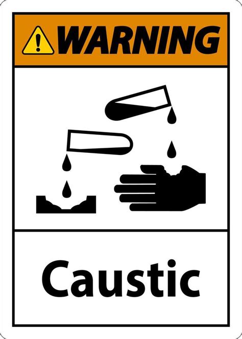 Warning Caustic Symbol Sign On White Background 12898650 Vector Art At Vecteezy
