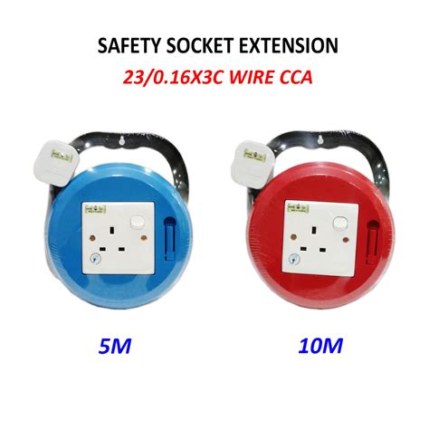 Safety Socket Extension Round Wire Box Trailing Socket Cable Reel
