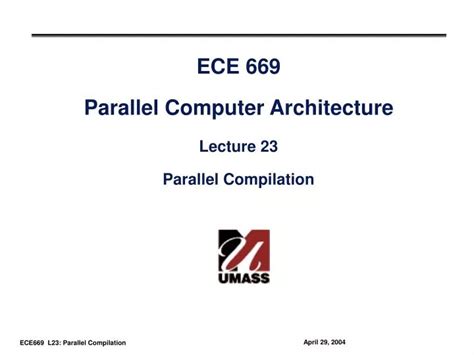 PPT ECE Parallel Computer Architecture Lecture Parallel Compilation PowerPoint