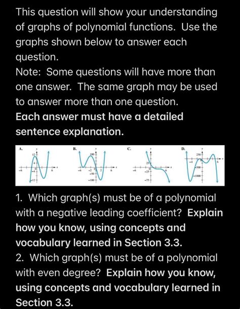 Solved This Question Will Show Your Understanding Of Graphs Chegg