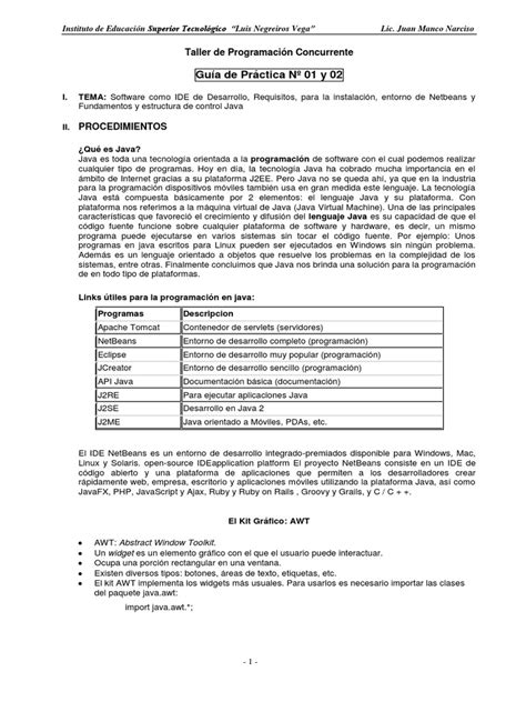 Entorno De Netbeans Pdf Entorno De Desarrollo Integrado Java